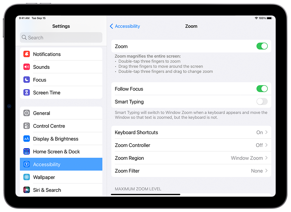 iOS iPad - Centre For Accessibility Australia