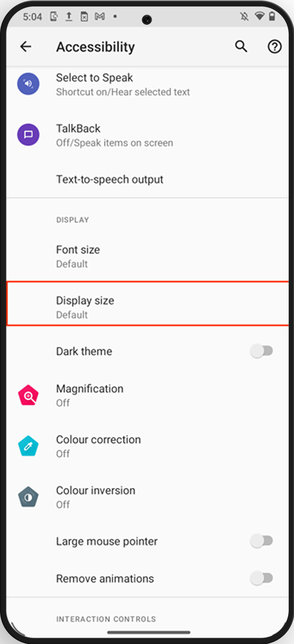 Stock Android Smartphone - Centre For Accessibility Australia