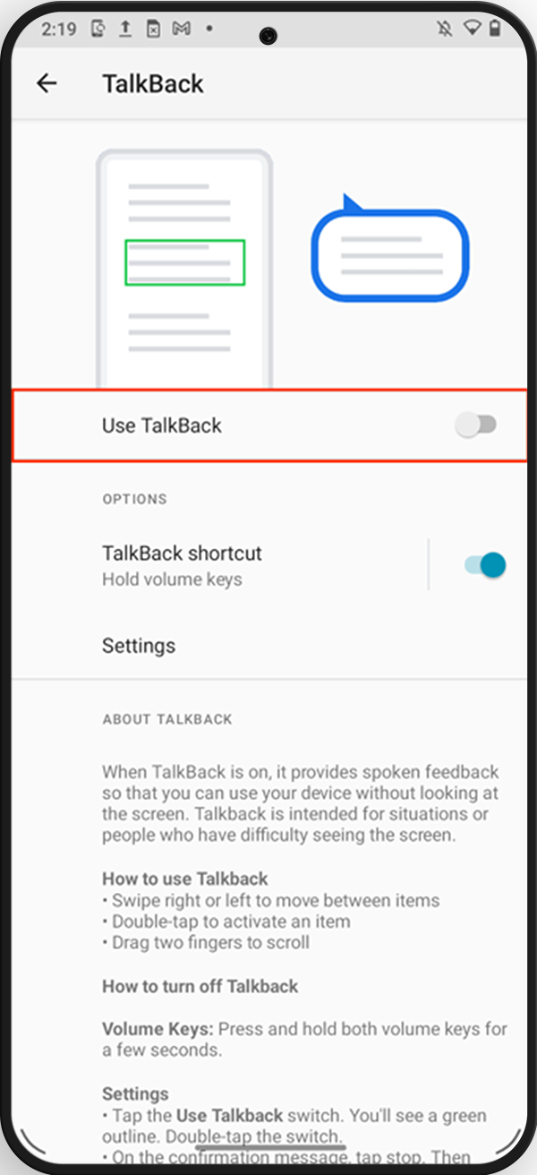 Stock Android Smartphone - Centre For Accessibility Australia