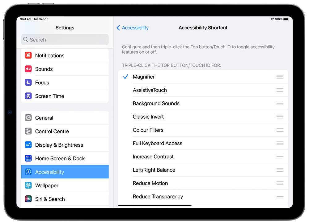 iOS iPad - Centre For Accessibility Australia