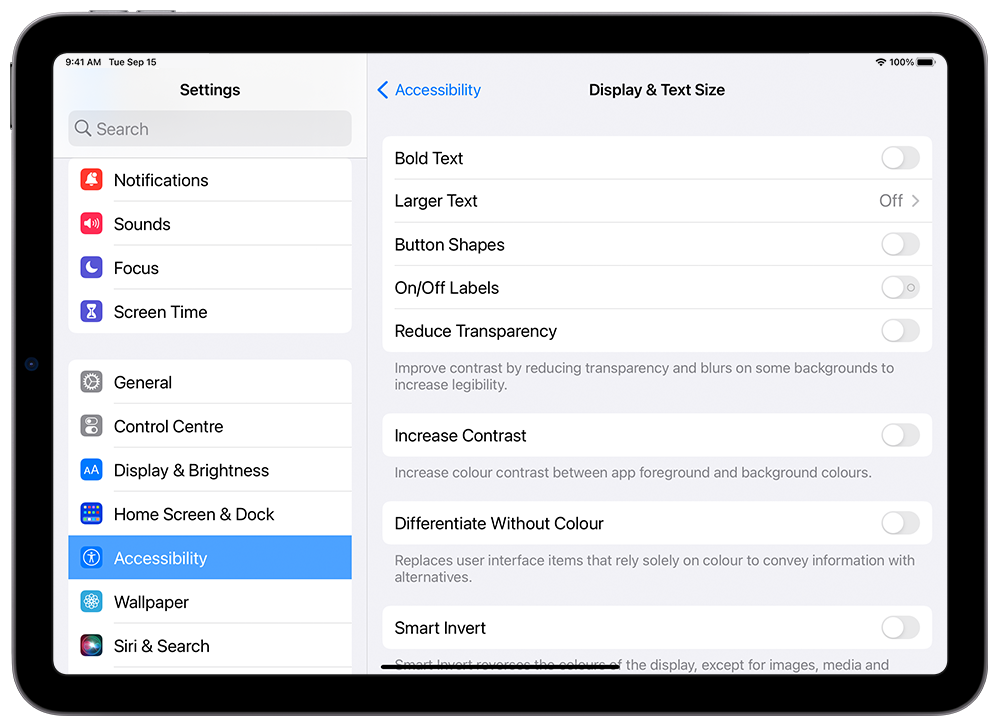 iOS iPad - Centre For Accessibility Australia
