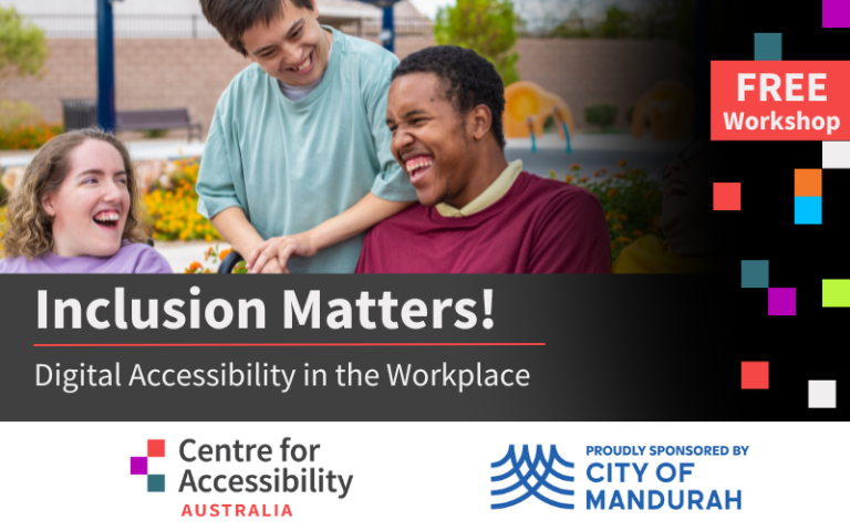Inclusion Matters! Free Workshops. Mandurah Workshop 1 - Centre For ...